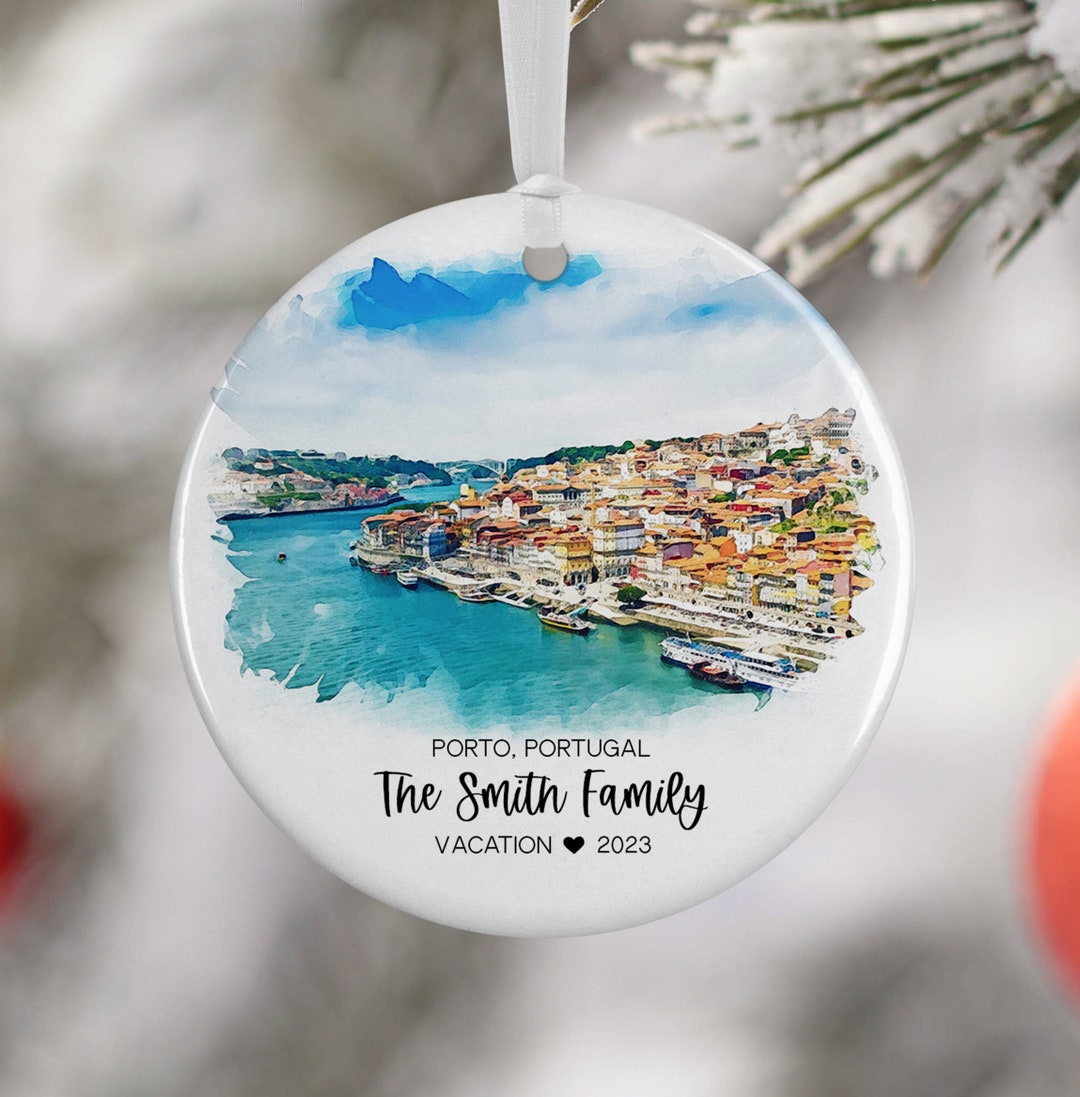 Porto Portugal Christmas Ornament, Family Vacation, Engagement Gift ...
