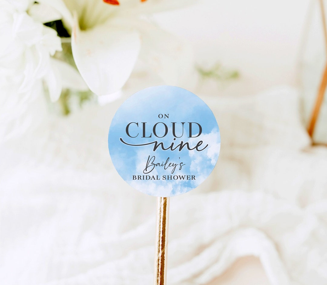 On Cloud Nine Stickers: Bridal Shower & Bachelorette Party Favors - Etsy