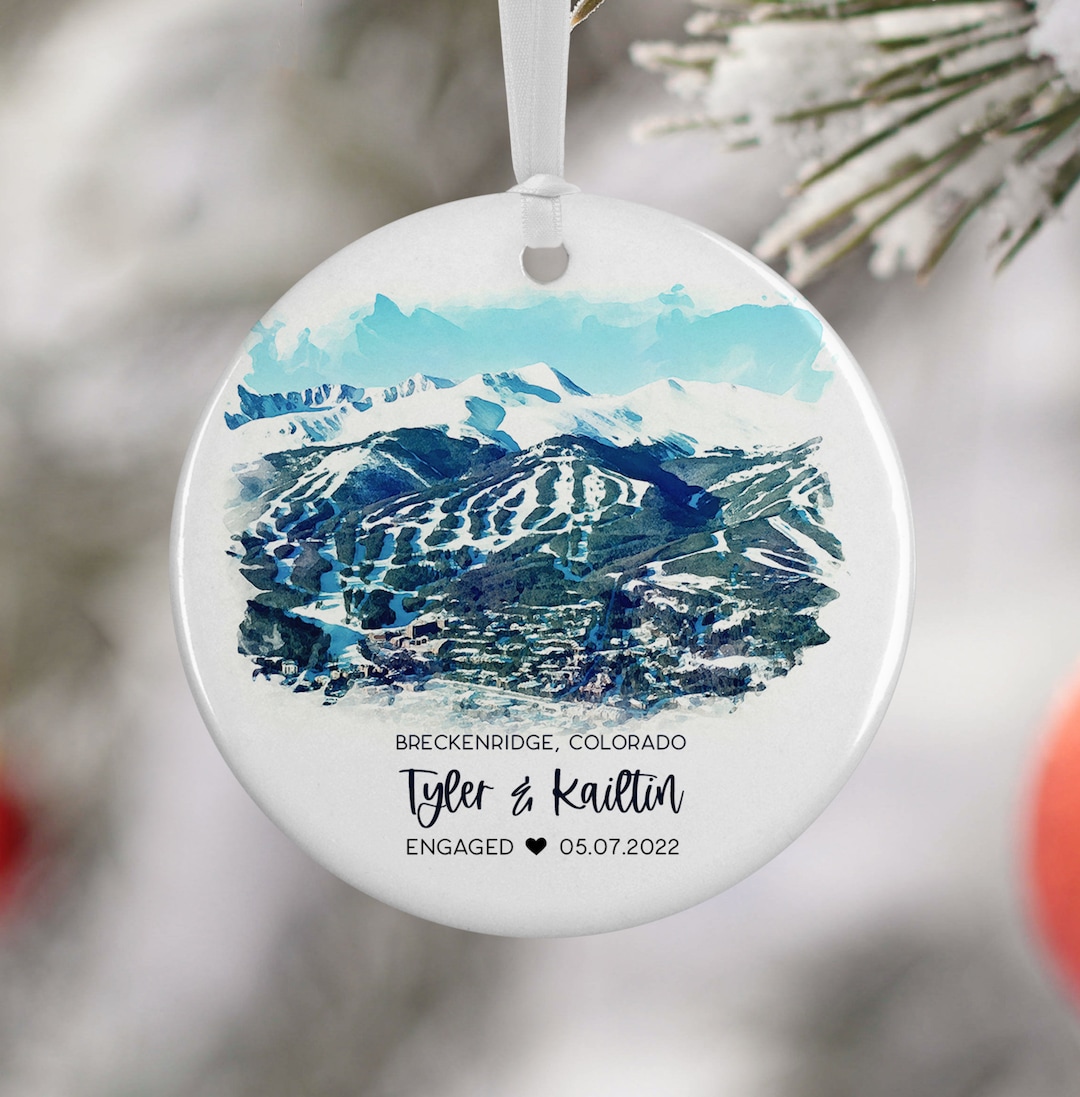 Custom Breckenridge Colorado Ornament: Watercolor Travel Gift 3060 - Etsy