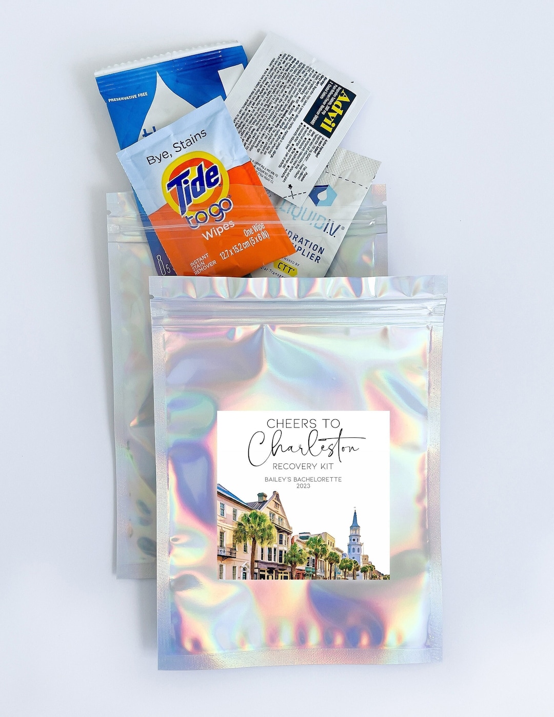 6 Bags/stickers Charleston Bachelorette Party Hangover Kit Stickers and ...