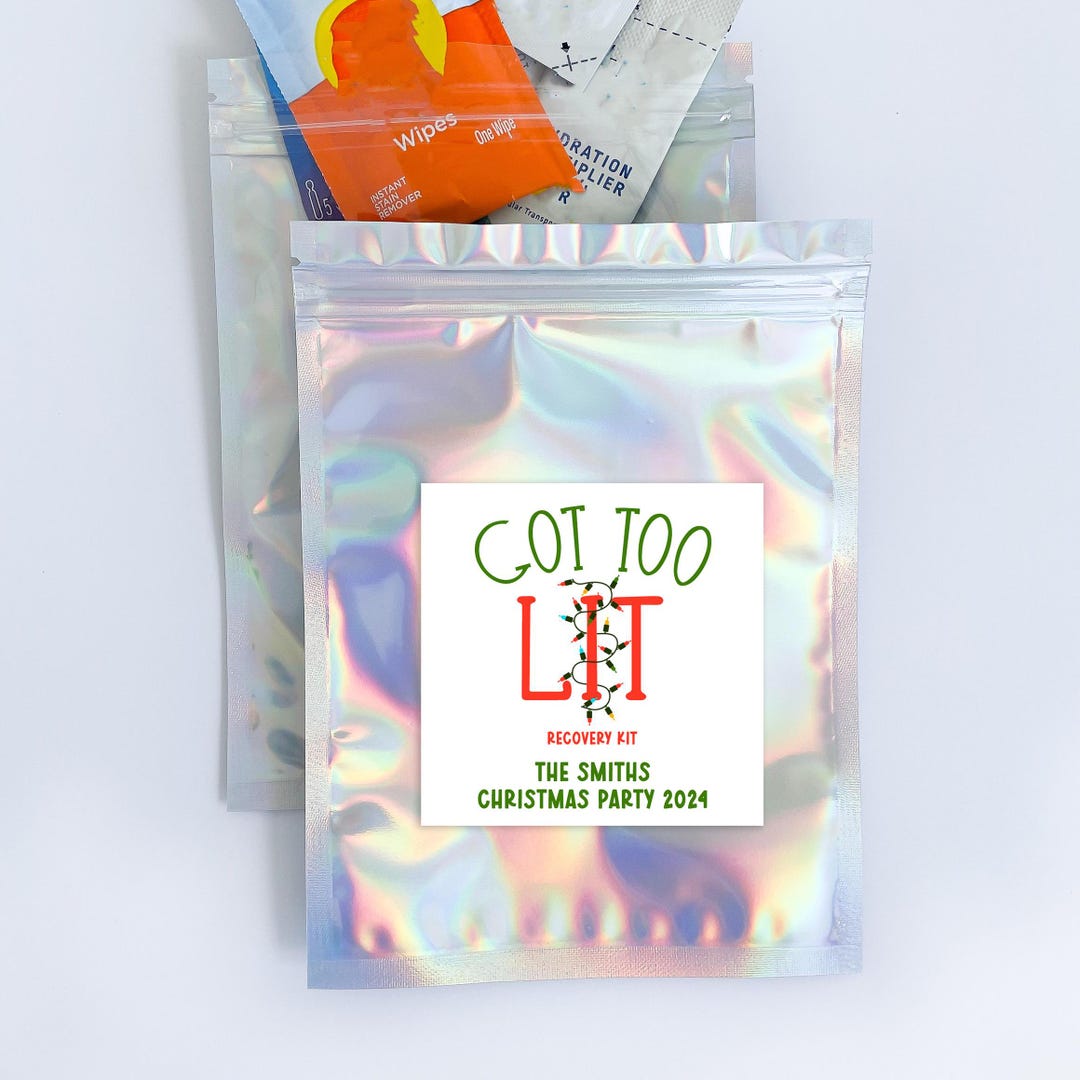 Holiday Party Favors, Got Too Lit, Custom Christmas Party, Got Too Lit ...