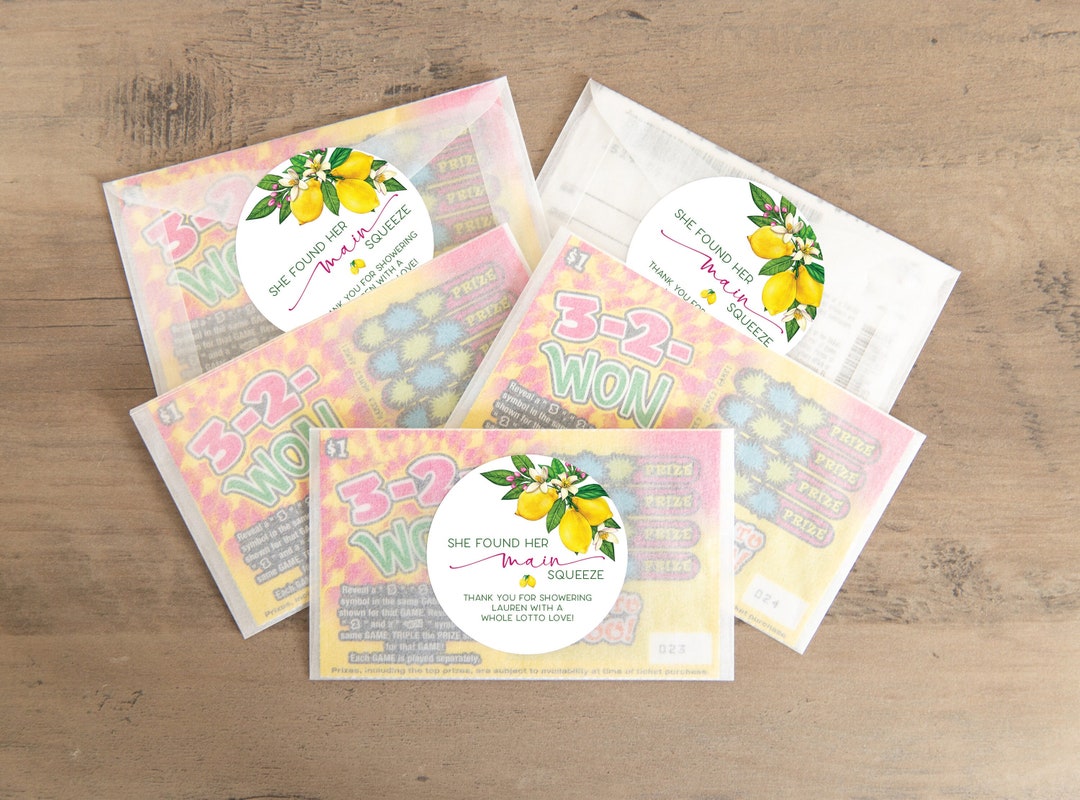 She Found Her Main Squeeze Thank You Stickers, Lotto Favors, Lemon ...