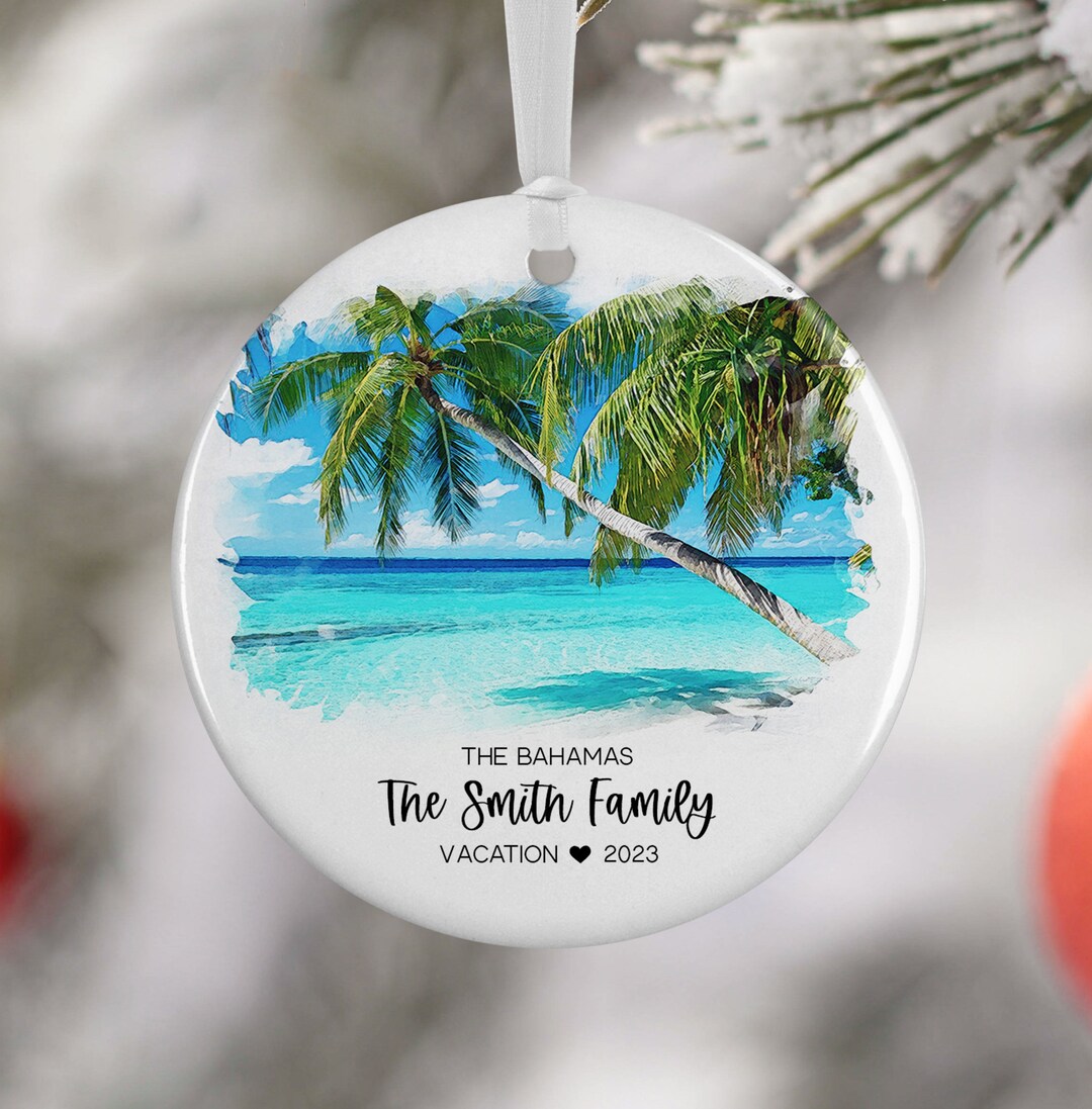 Bahamas Christmas Ornament, Family Vacation, Engagement Gift, Family ...