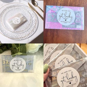We Hope You Get Lucky Tonight, Personalized Scratch-off Wedding Favor ...