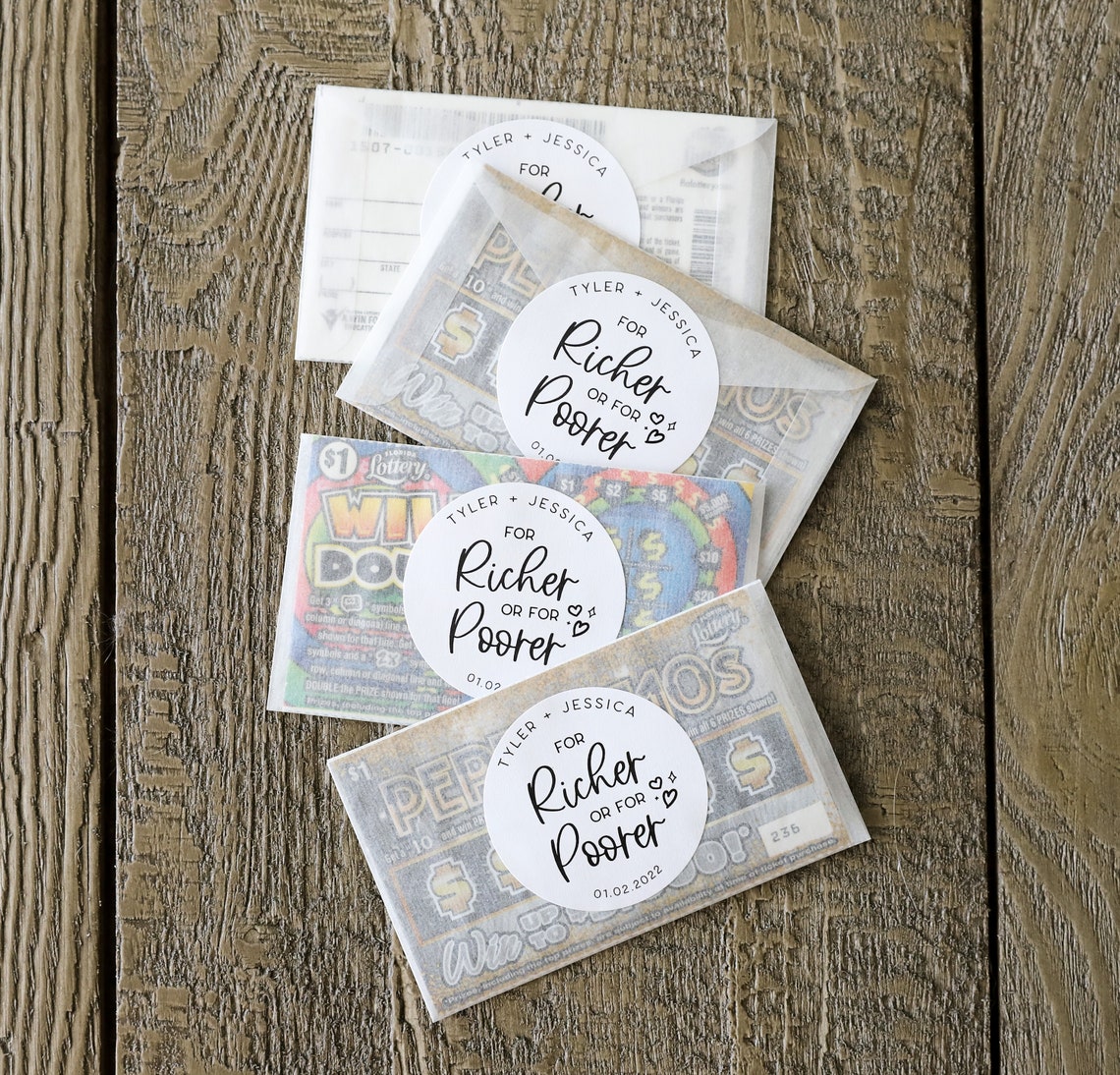For Richer or Poorer Lotto Favor Stickers Wedding Lotto - Etsy