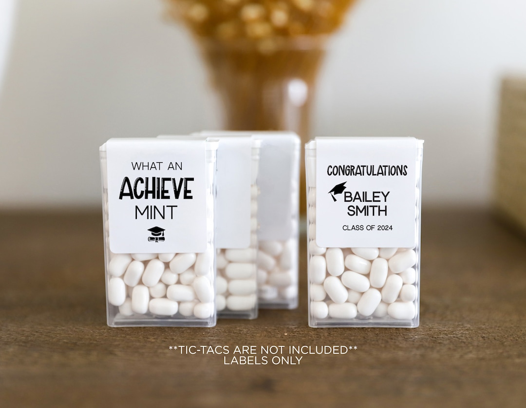 Graduation Favor Mint Stickers, What an Achieve Mint Stickers ...