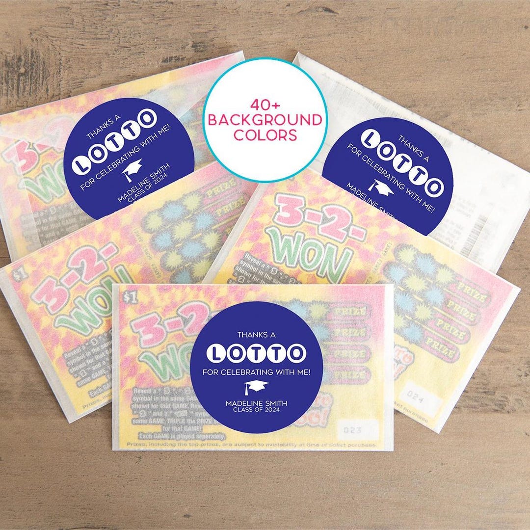 Fun Class of 2025 Graduation Thank You Stickers, Thanks a Lotto for ...