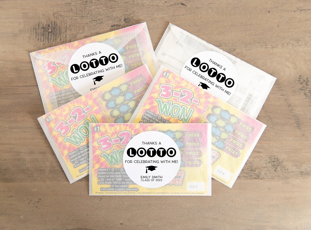 2025 Graduation Thank You Sticker: Lotto Ticket Favor V5 - Etsy