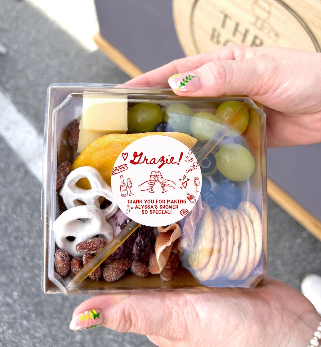 Grazie Italian Bridal Shower Stickers: Wine, Olives, Hearts - Etsy