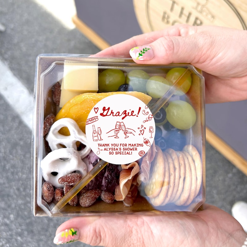 Grazie Thank You Stickers - Etsy