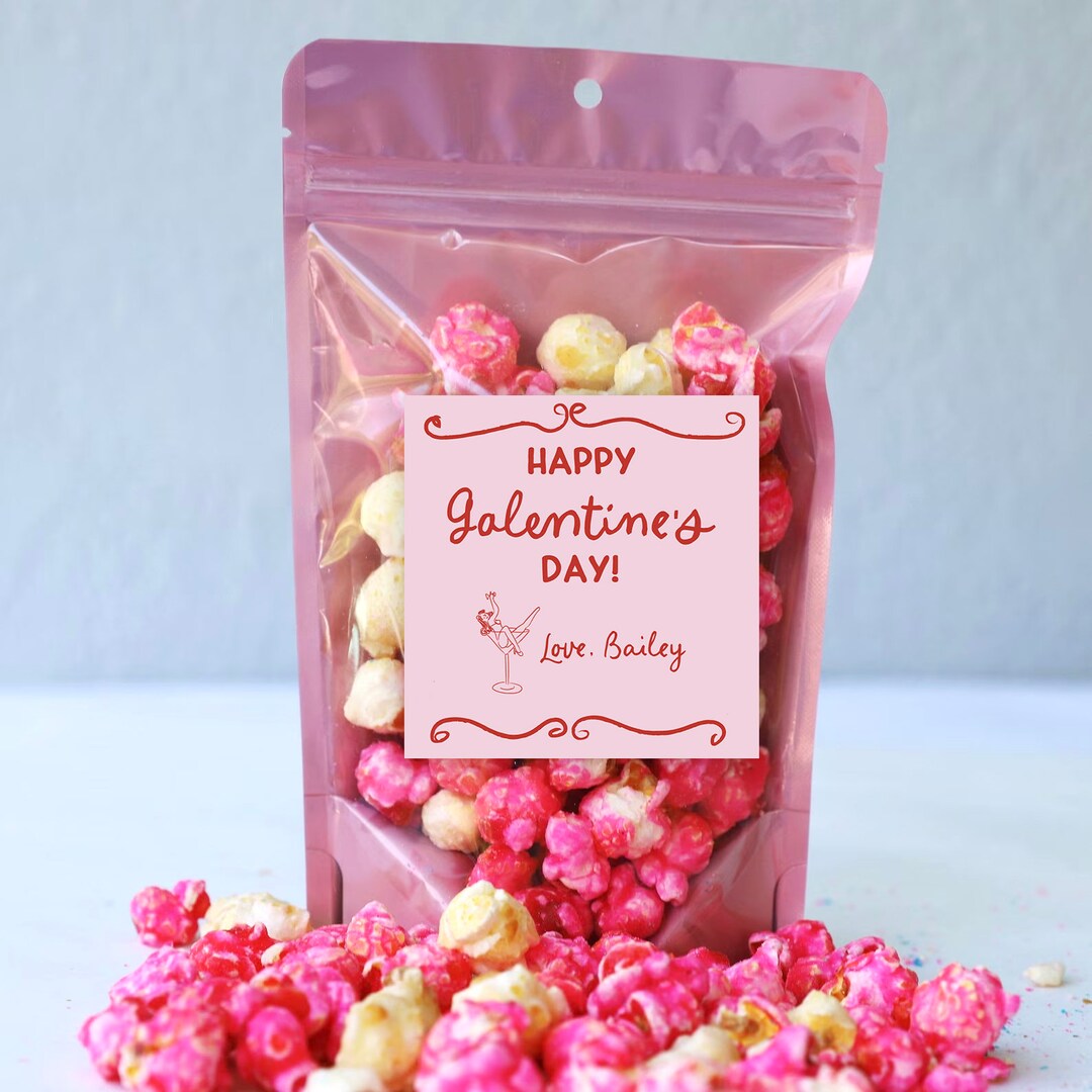 Galentine's Day Labels and Pouch Bags, Galentine's Day Party Favors ...