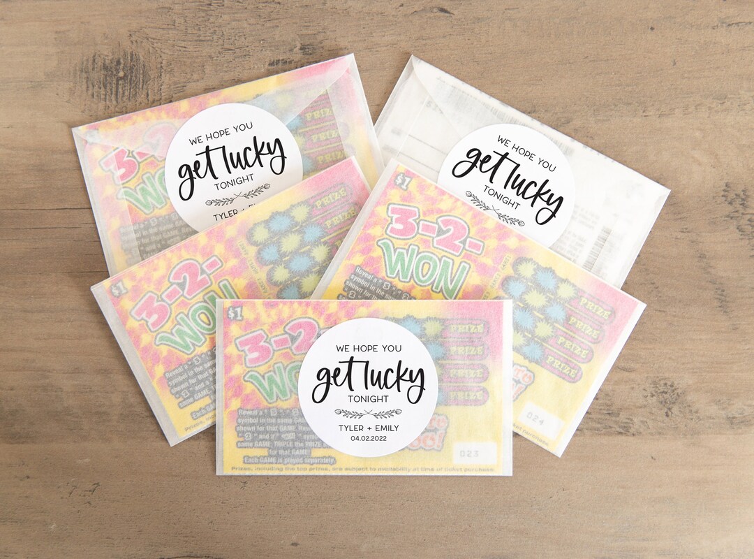 We Hope You Get Lucky Lotto Stickers, Wedding Favors for Guests ...