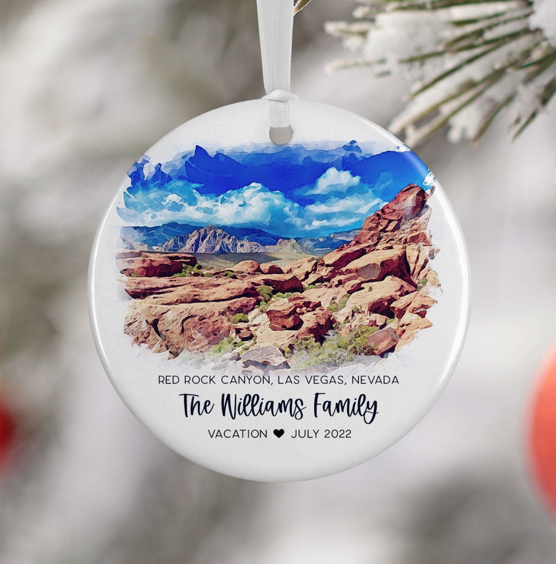 Red Rock Canyon Nevada Ornament, Vegas Family Vacation, Engaged ...