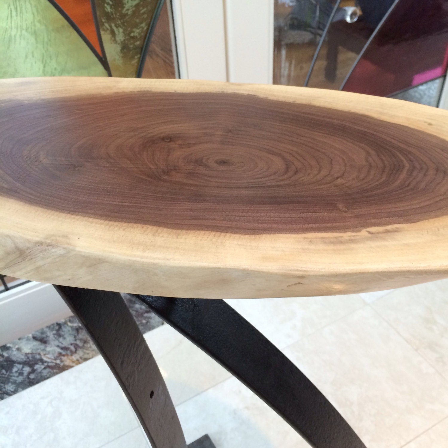 Urban-design Bedside Tables With Black Walnut Tops - Etsy