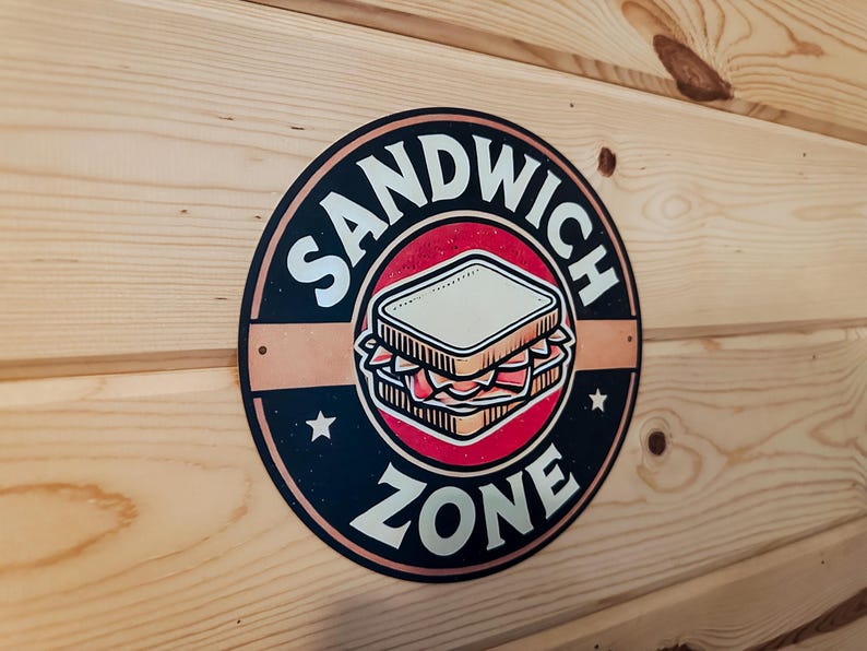 Tin Sandwich Zone Sign, Home Decor, Bar Decor, Restaurant Decor ...