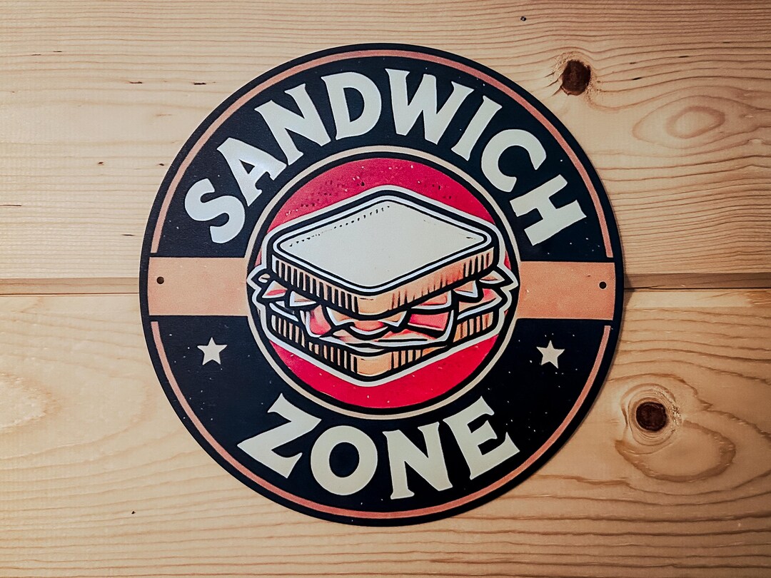 Tin Sandwich Zone Sign, Home Decor, Bar Decor, Restaurant Decor ...