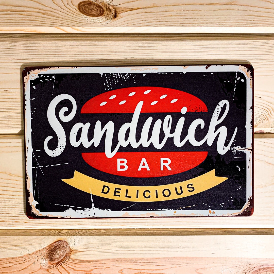 Mid Century Tin Sign Wall Decor, Perfect for Restaurant, Man Cave ...