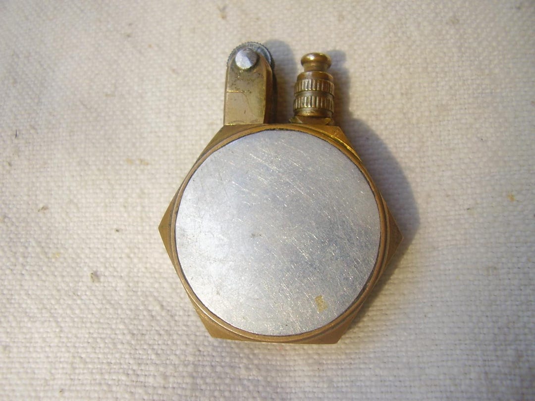 Brass Working Trench Art Round Lighter - Etsy