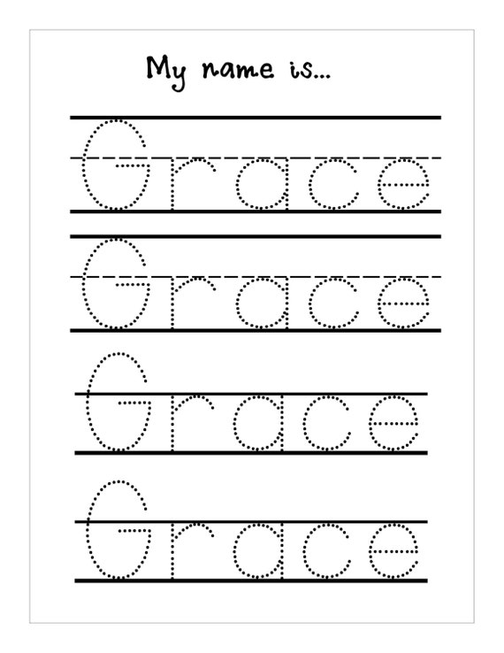 Trace Name Worksheet EDITABLE Name Writing Worksheets For Little
