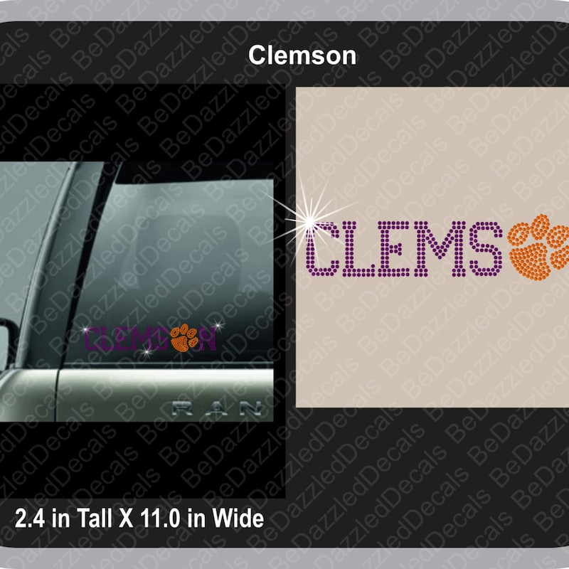 Clemson Paw Decal - Etsy
