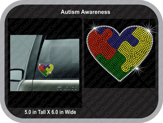 Autism Awareness Rhinestone Decal | Etsy
