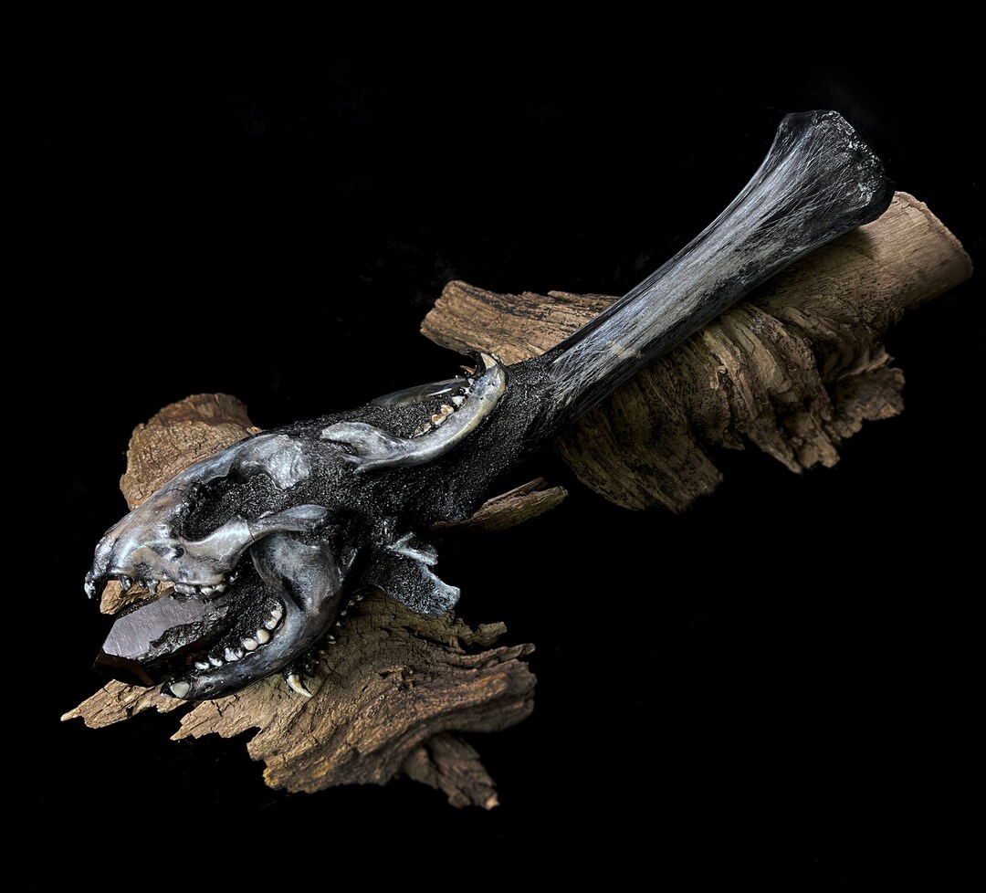 Wand, Animal Bone, Smoky Quartz, Crystal Wand, Bone Art, Witch, Wiccan ...