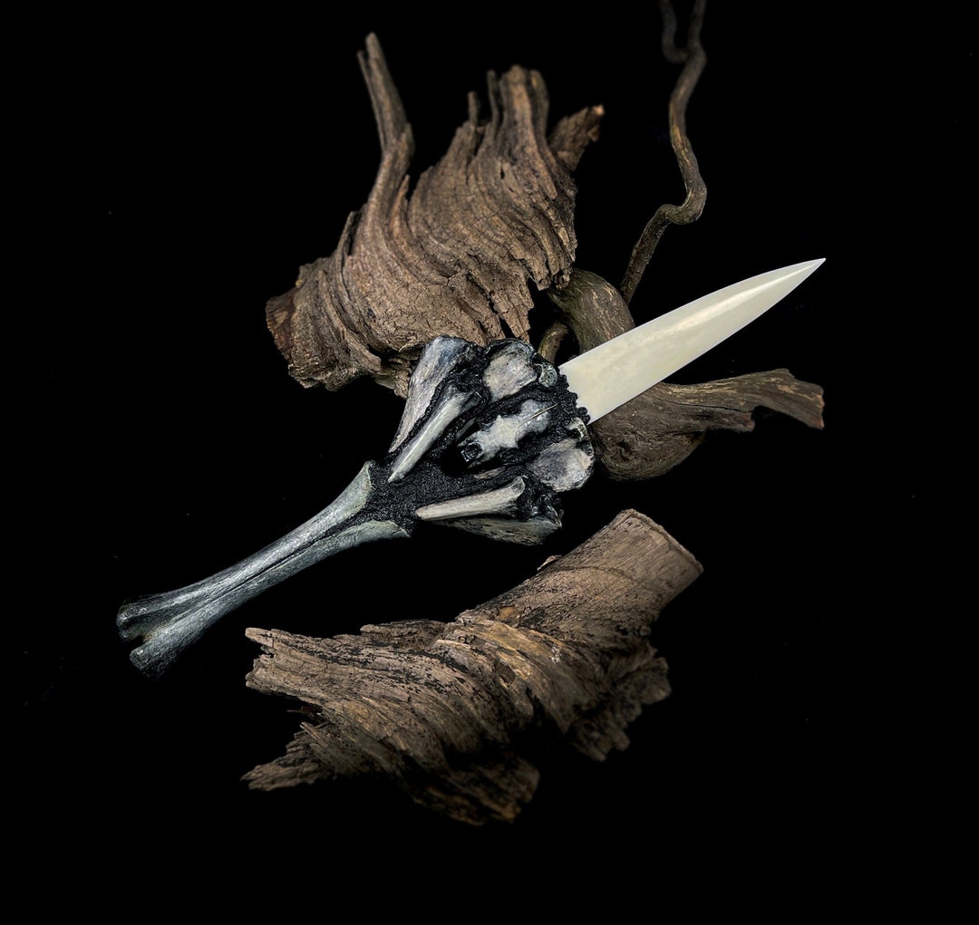 Athame, Dagger, Dirk, Bone, Skull, Mink Skull, Bone Art, Witch, Wiccan ...