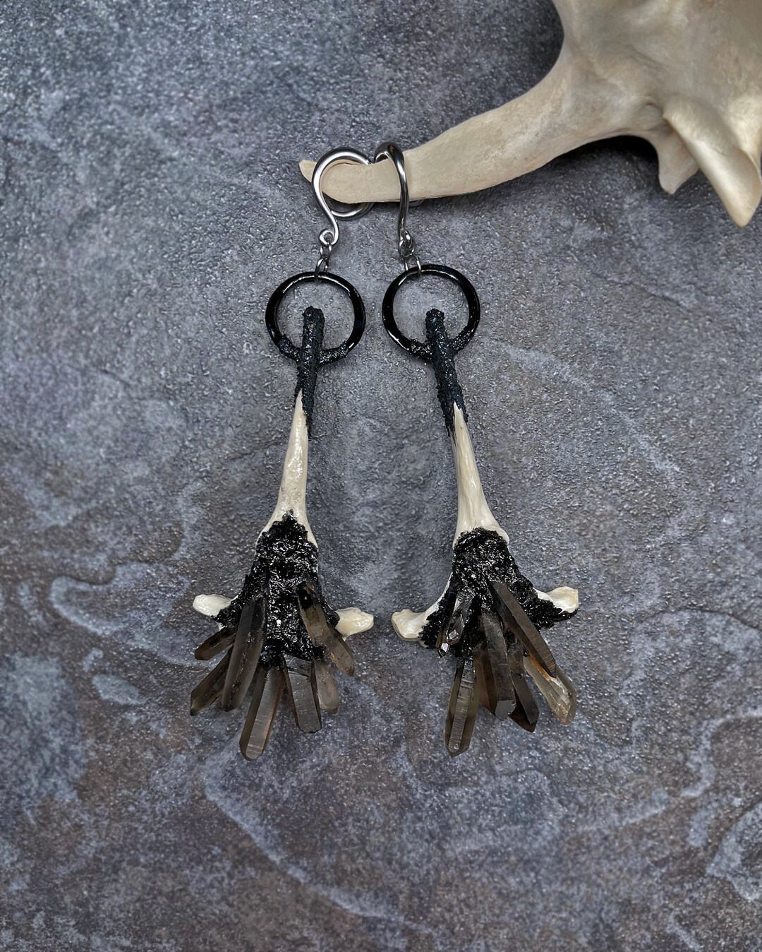 Bone Jewelry, Bone Ear Weights, Vertebrae, Vertebra, Gothic, Ear ...