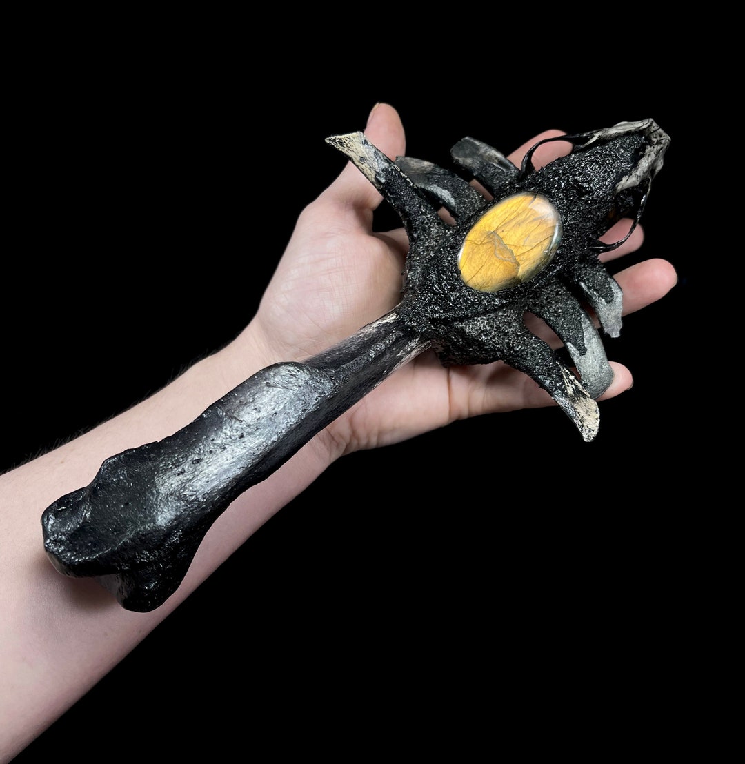 Wand, Animal Bone, Smoky Quartz, Crystal Wand, Bone Art, Witch, Wiccan ...