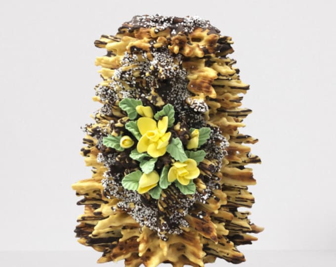 Lithuanian Cake Sakotis With Decorations, Tree Cake, Baumkuchen, Sękacz ...