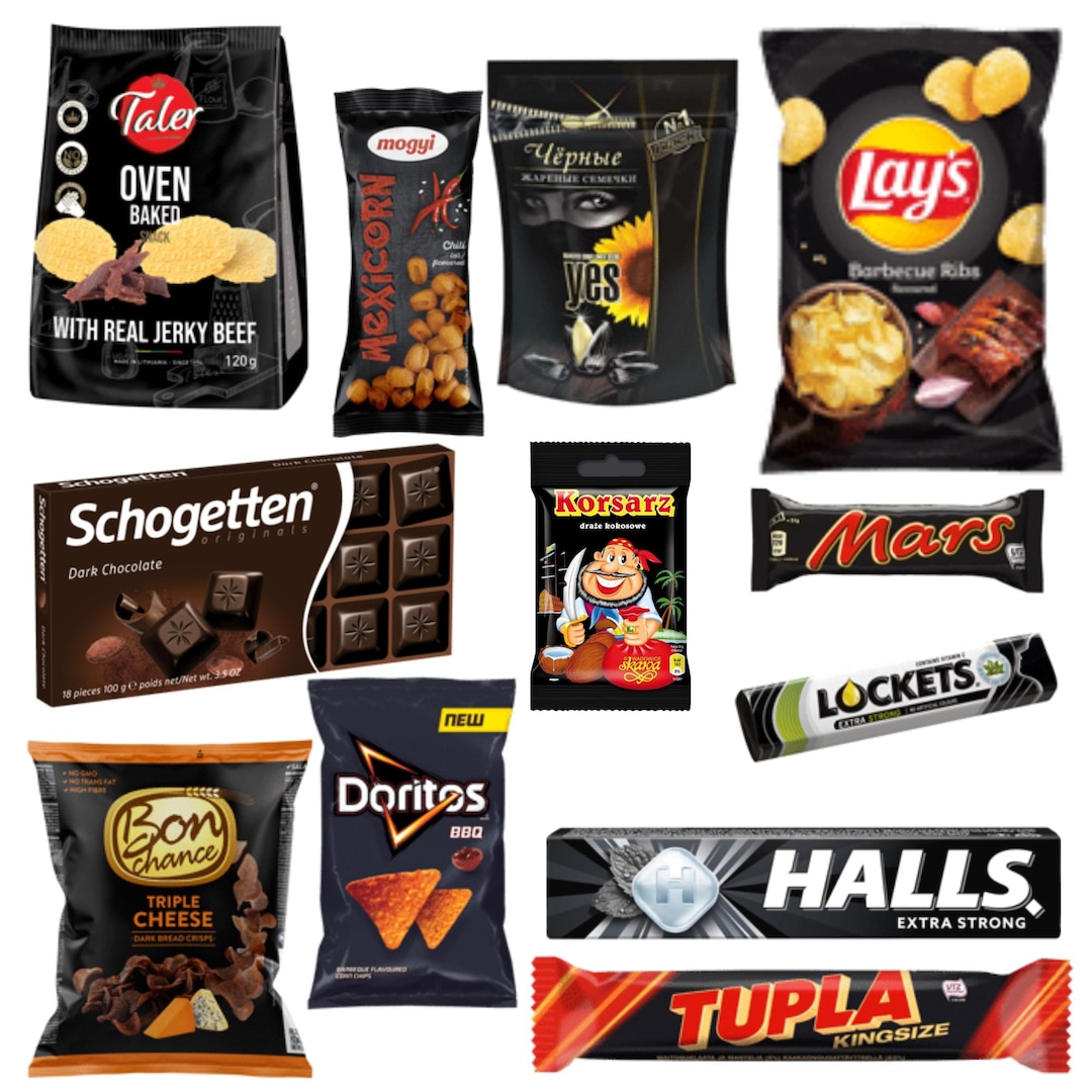 Black Snack Box, Full Sized Products From Lithuania - Etsy