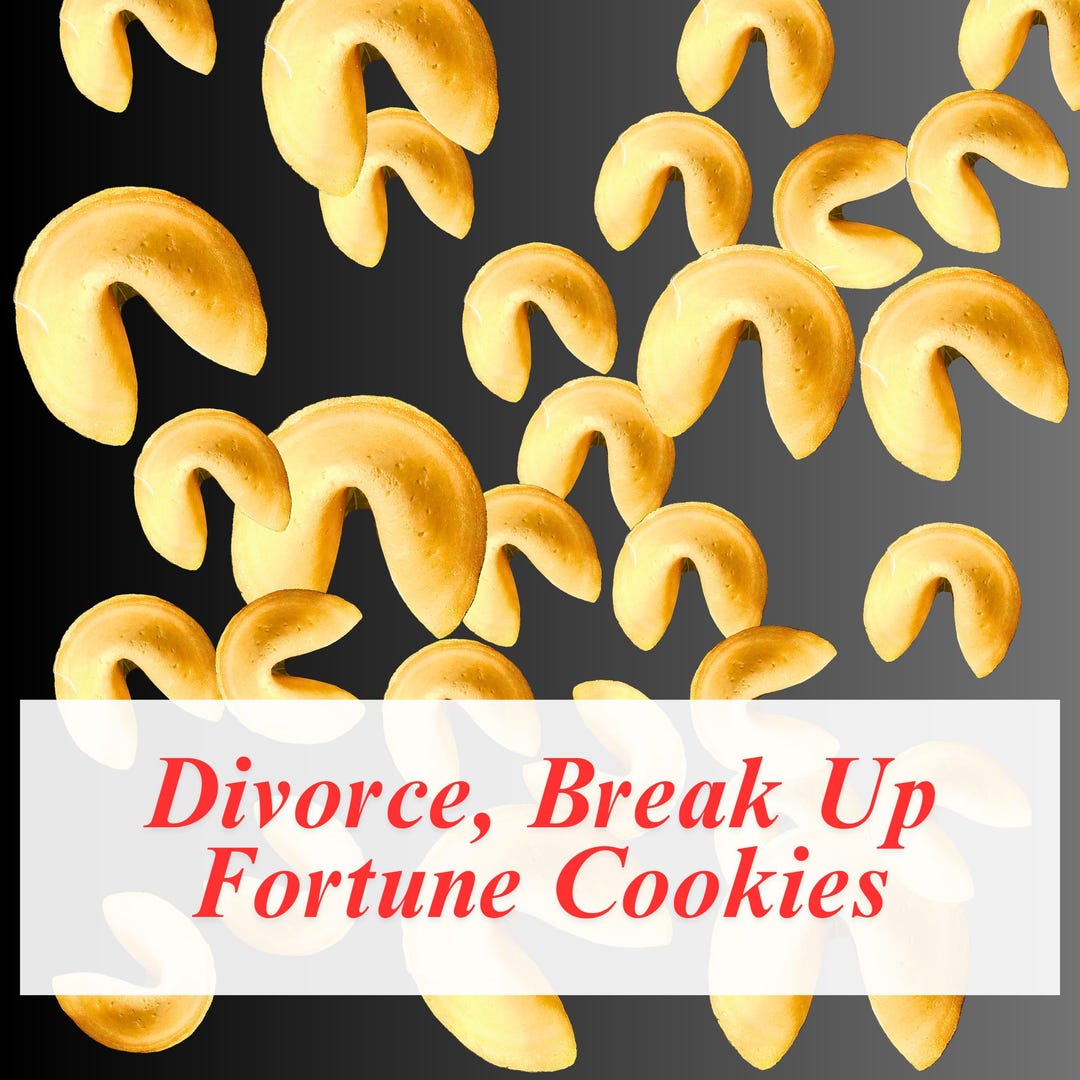 Divorce Fortune Cookies: Break up Announcement - Vegan Friendly - Etsy