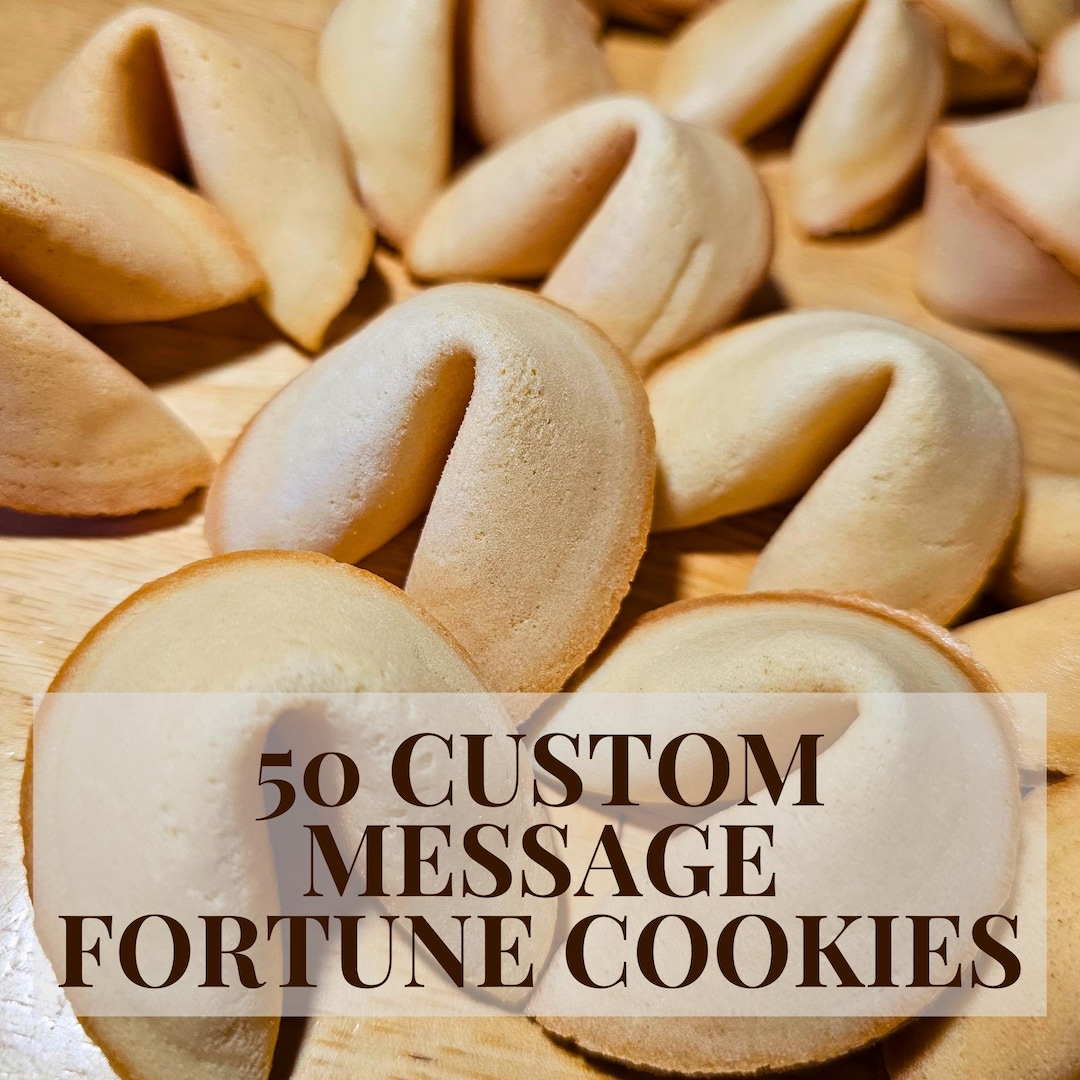 50 Personalised Custom Message Fortune Cookies, Party Favors ...