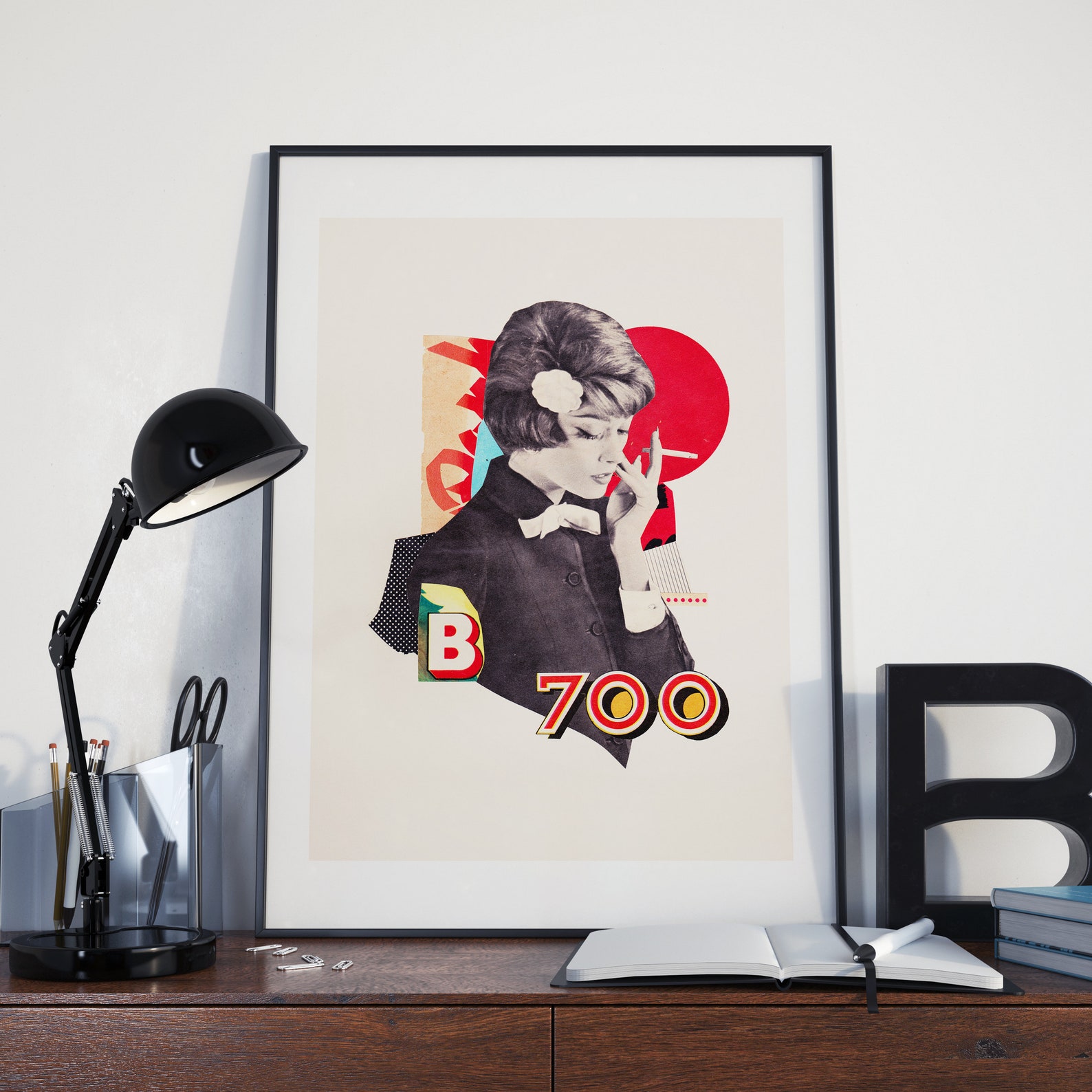 Vintage Minimalist Poster by Itchi Collages High Quality Draw | Etsy