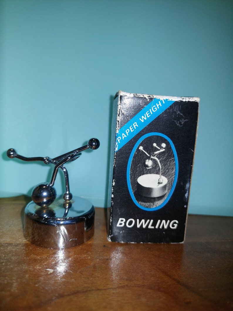 Vintage Stickman Bowling Paperweight - Etsy