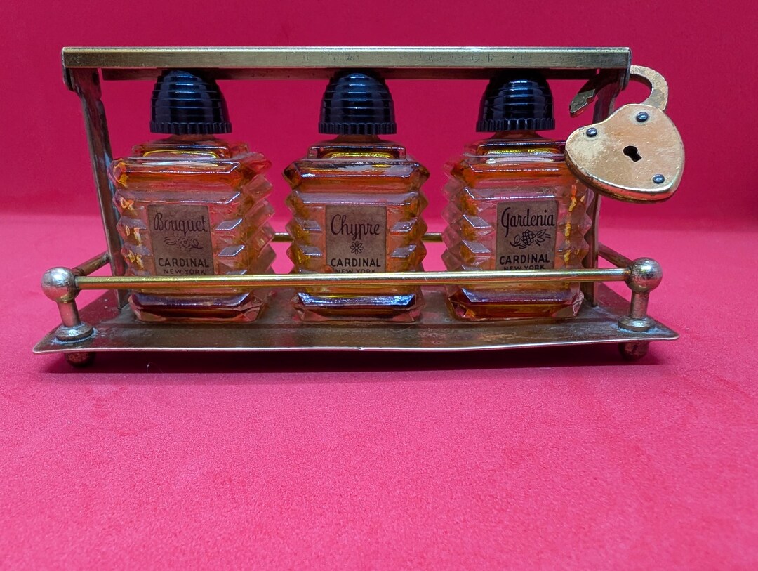 Vintage Cardinal Trio Perfume Caddy - Etsy