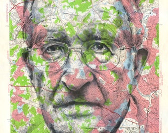 Noam Chomsky Illustration Wall Art Art Print Portrait Home Decor Pen ...