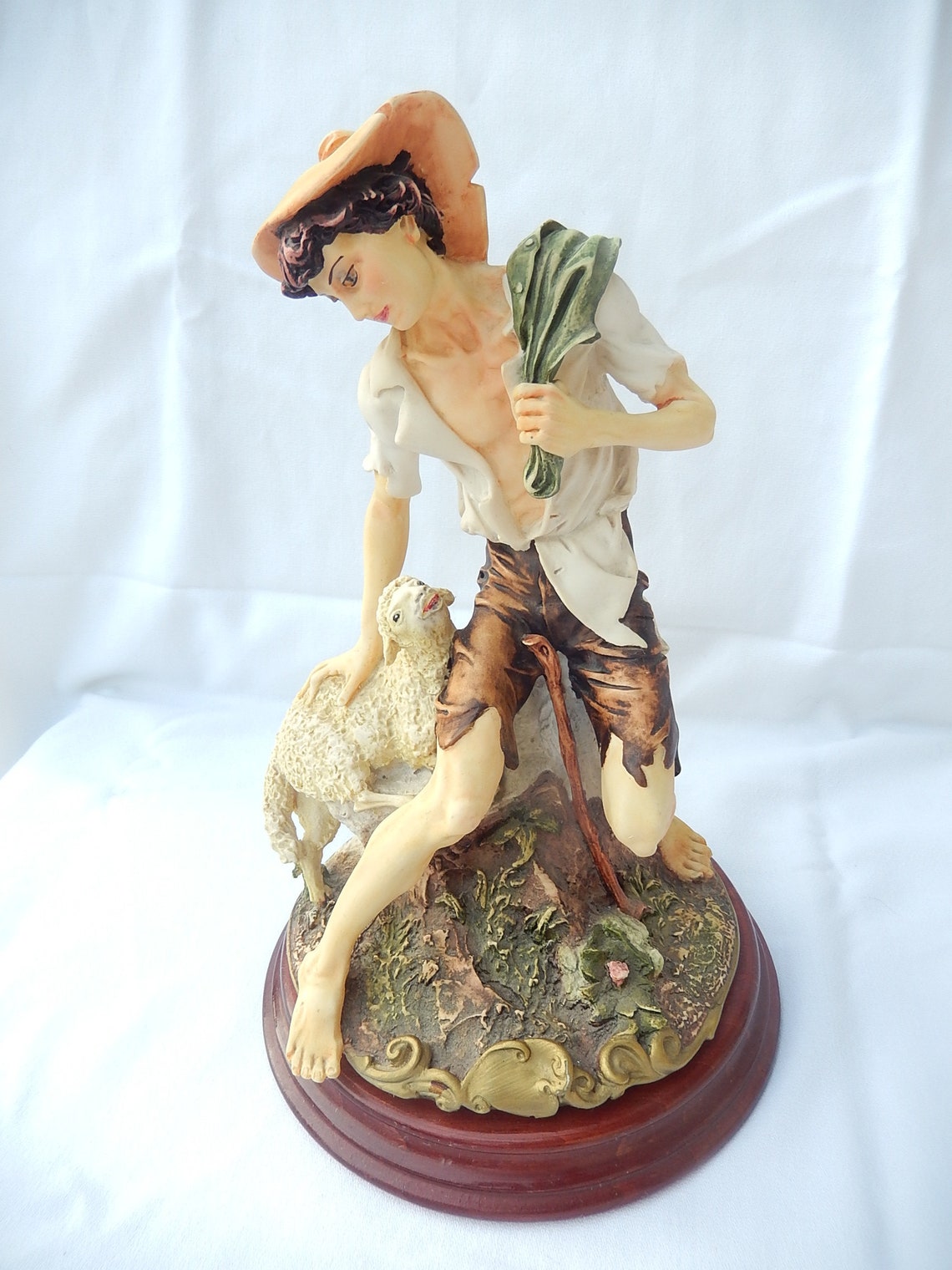 Shepherd Boy and Lamb Figurine - Made in Spain - Misubanti ? - Etsy