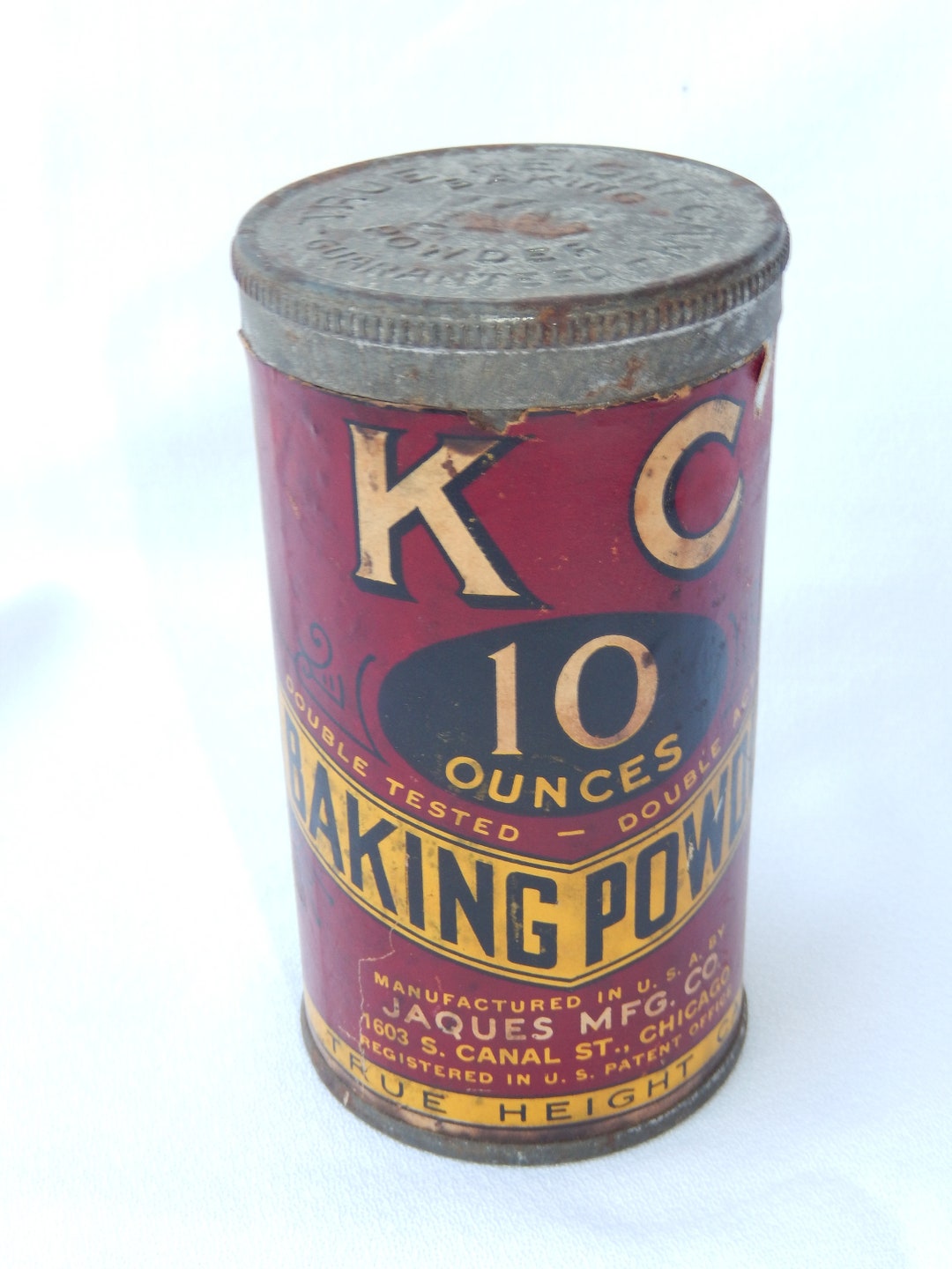 KC Baking Powder Tin - 10 Ounces - Jaques Manufacturing Company ...