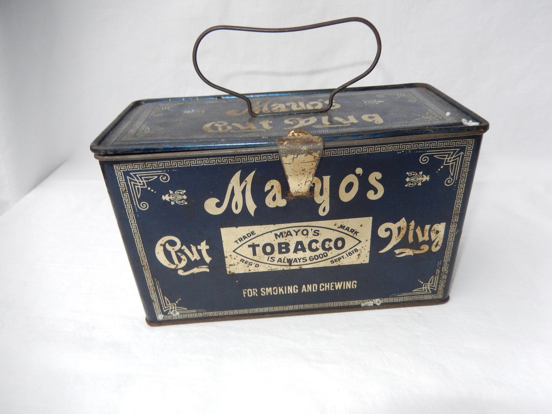 Mayo's Cut Plug Tobacco Tin - Tobacciana Collectible - Advertising Tin ...