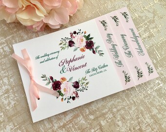 Layered Wedding Program | Etsy