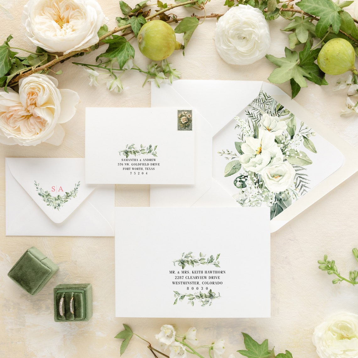 ADELINA | Addressed Envelopes - Etsy