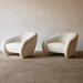 Superb Curved Lounge Chairs, Newly Upholstered in Alpaca, Italy - Etsy