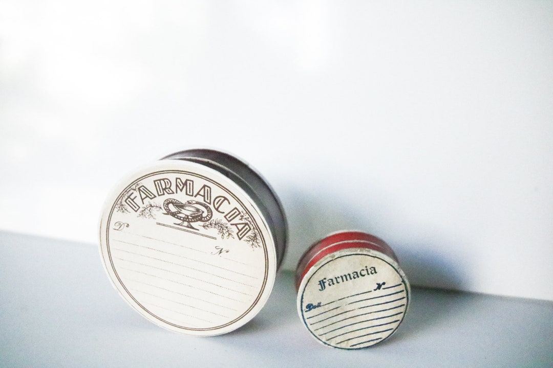 Discount Pair of Small Original Antique Cardboard Pharmacy Boxes, Red ...