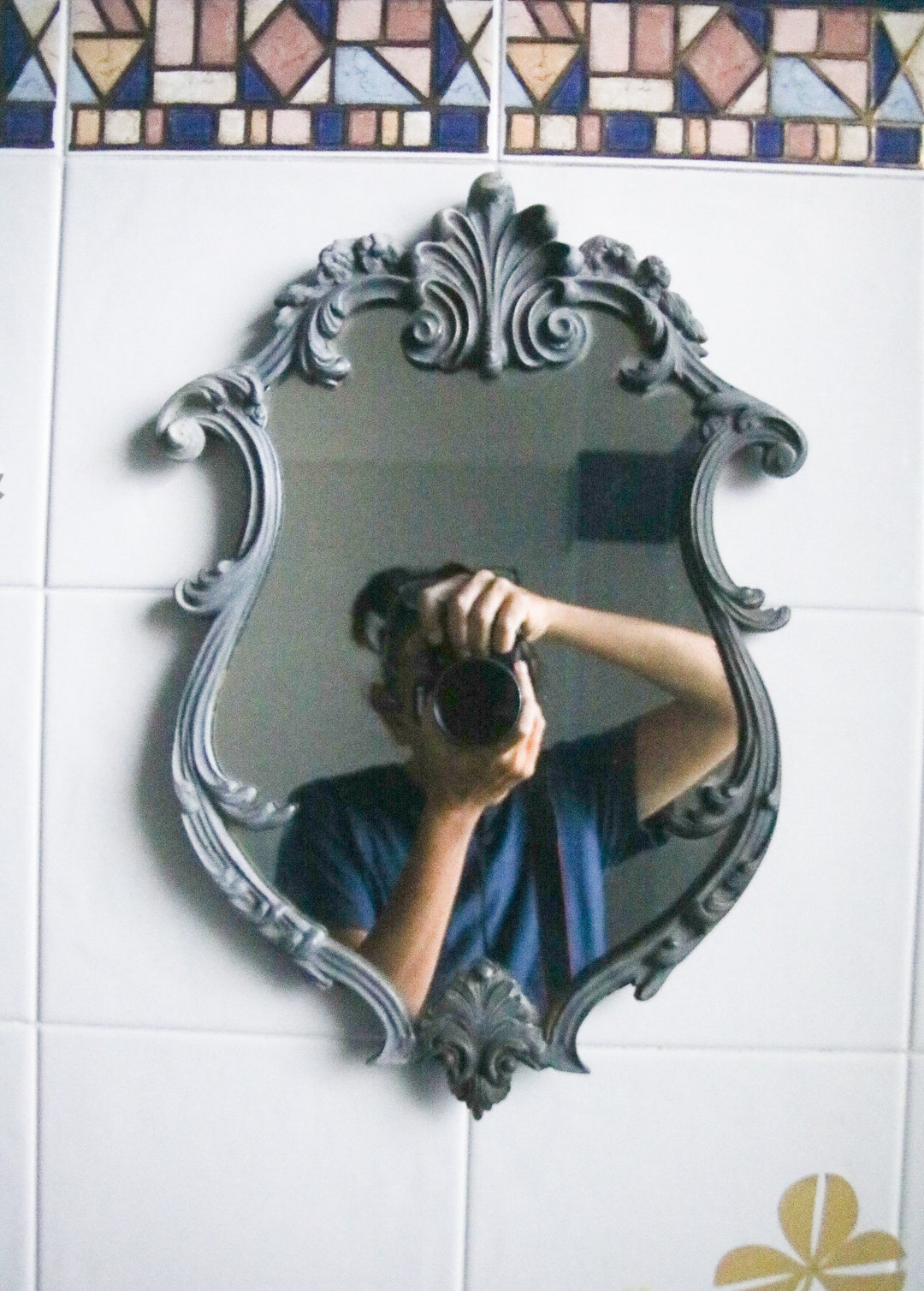 Classic Wall Mirror Antique Metal Frame Half 900, Medium Size, About ...