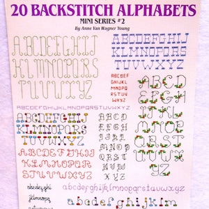 20 Backstitch Alphabets, Hand Embroidery, Fonts, Variety, Backstitch ...
