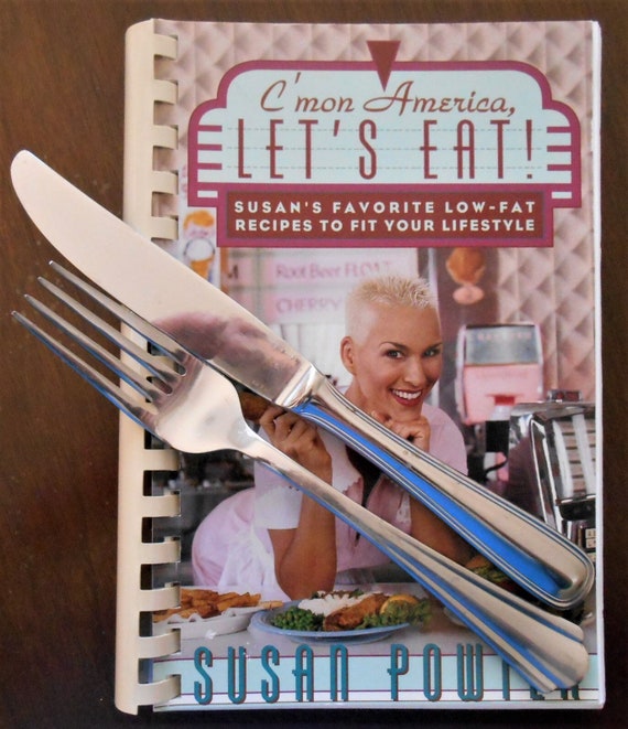 Cookbook-c'mon America Let's Eat-susan Powter-vintage - Etsy
