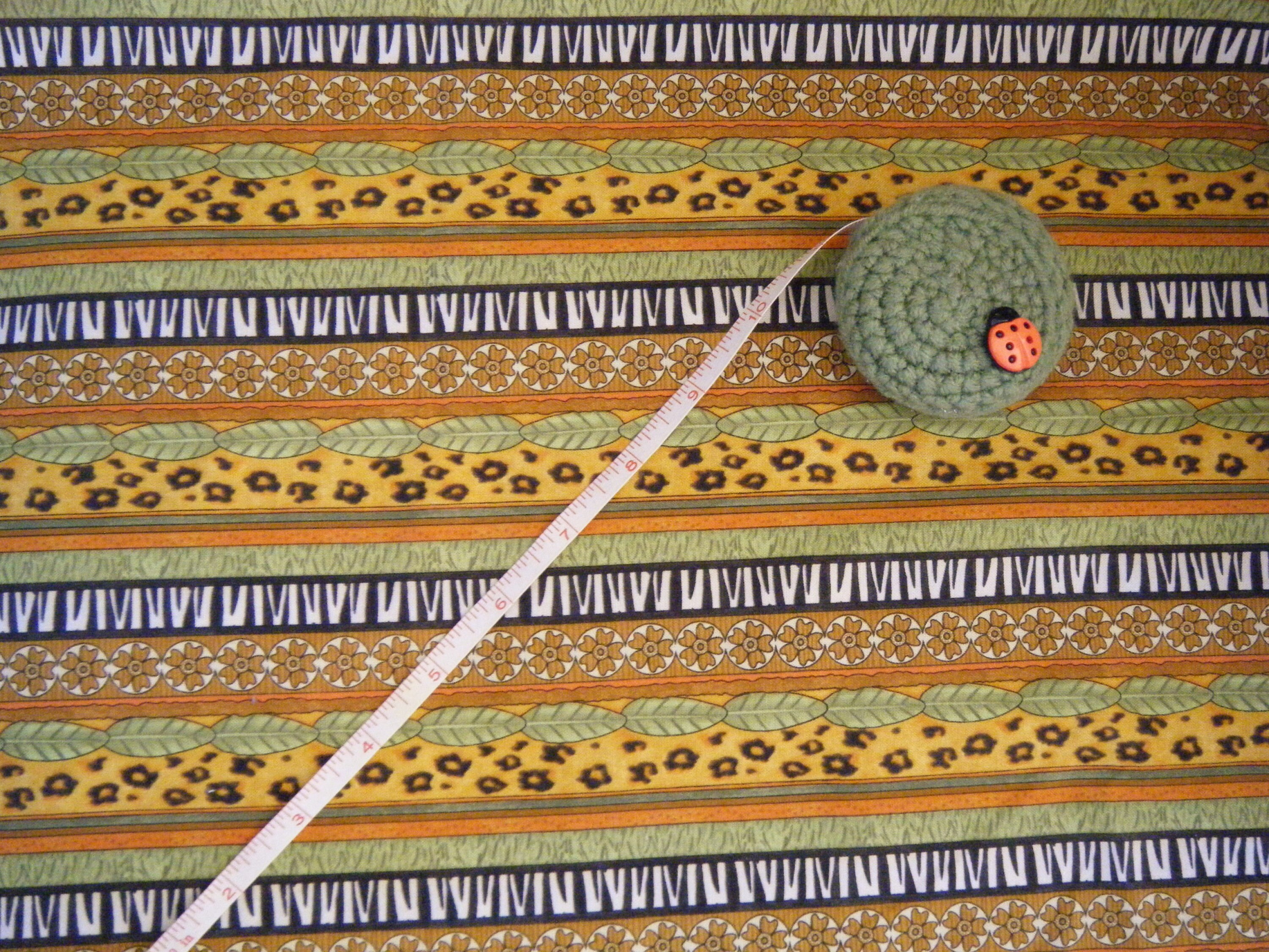 African Themed Fabric, 3/4-yard, 27 X 42, Joann's, Stripe of Leave ...