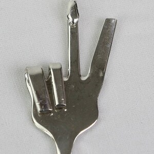 Peace Sign Necklace, Silverware Jewelry, Peace Sign Fork Necklace ...