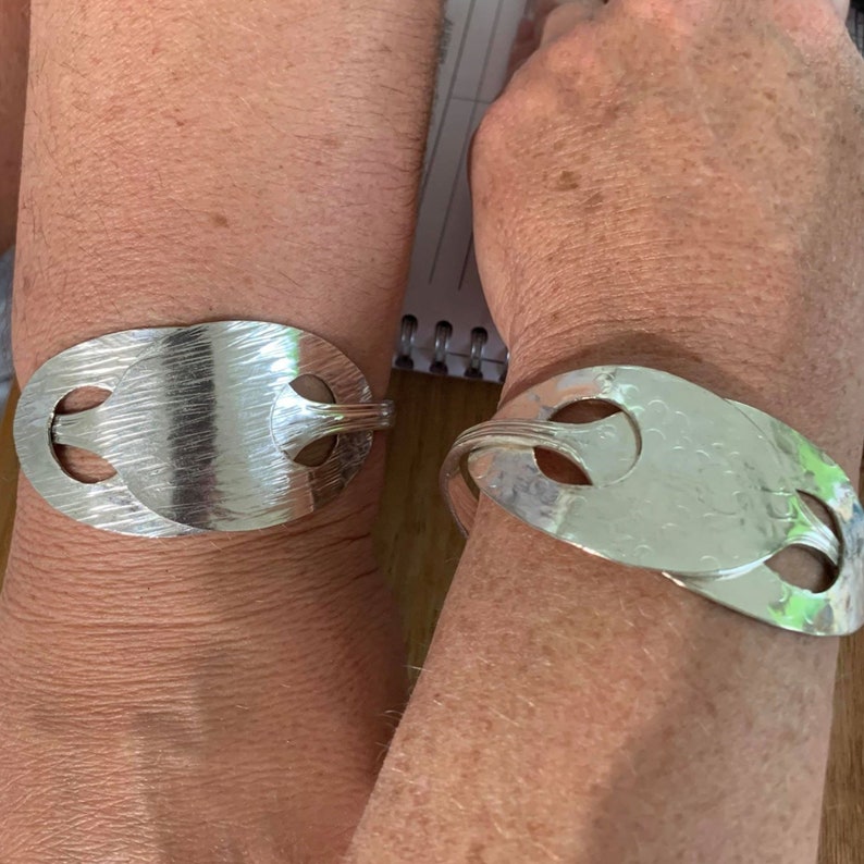 Recycled Flatware Silver Plate Cuff Spoon Bracelet Gift for | Etsy